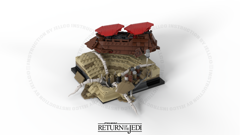 Lego Moc Episode Vi Micro Diorama Escape From Jabba Desert Skiff
