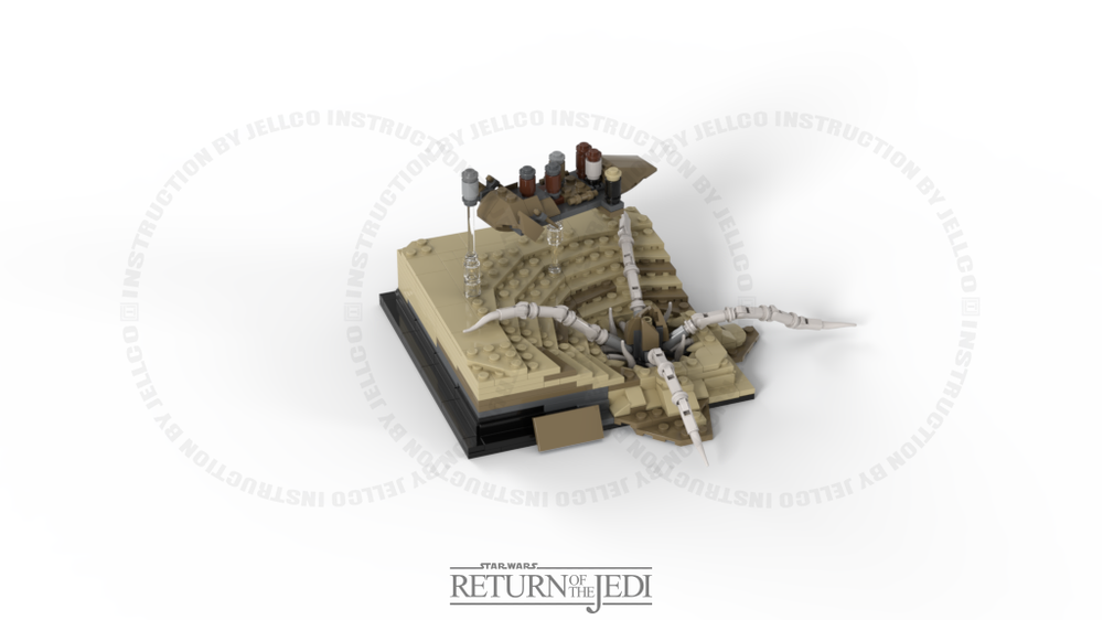 Lego Moc Episode Vi Micro Diorama Sarlacc And Desert Skiff By Jellco