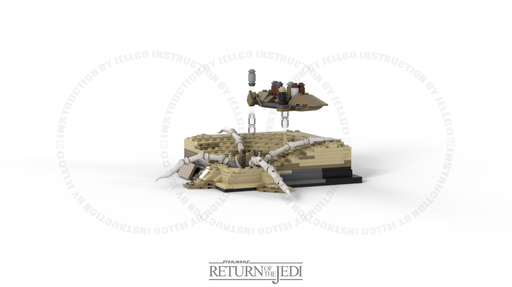 Lego Moc Episode Vi Micro Diorama Sarlacc And Desert Skiff By Jellco
