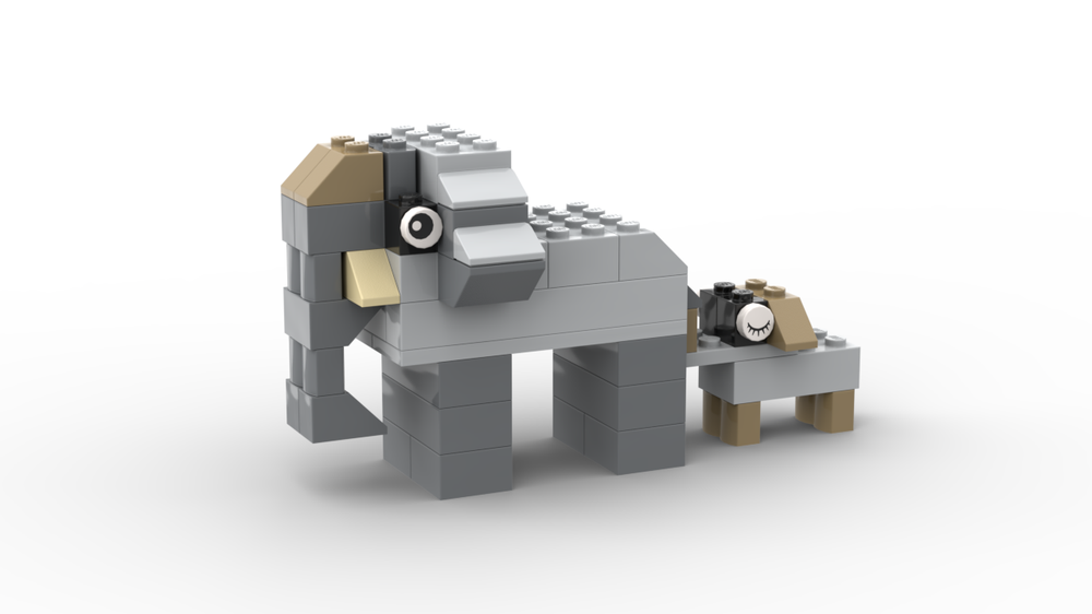 LEGO MOC 11021 Elephants by Lenarex | Rebrickable - Build with LEGO