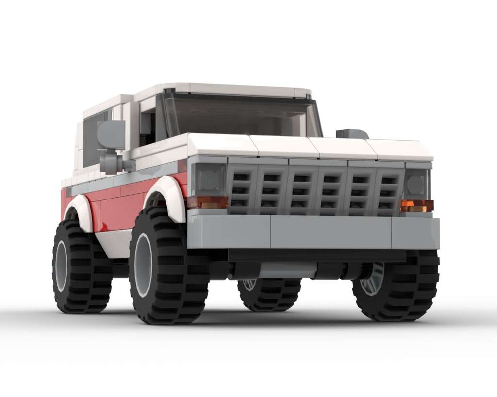 Lego Moc 2nd Gen Built Tough Bronco White And Red By Ibrickeditup