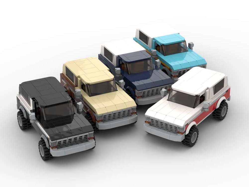 Lego Moc 2nd Gen Ford Bronco Set Of Five Colors By Ibrickeditup