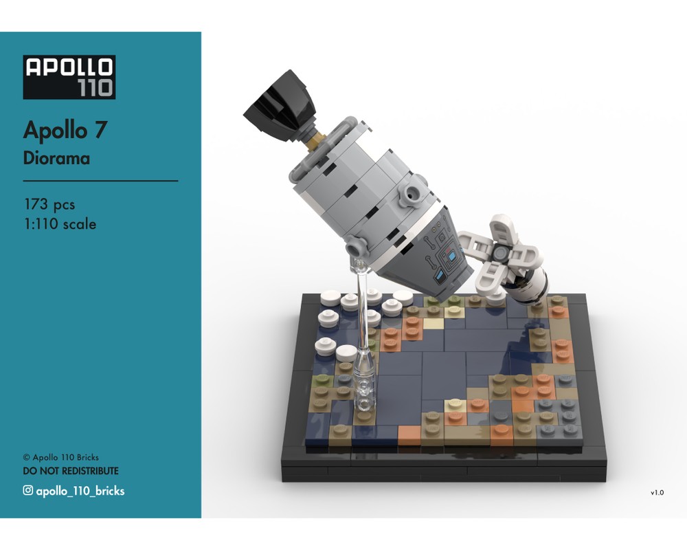 LEGO MOC Apollo 7 Diorama – CSM & Saturn IB S-IVB [1:110 scale] by ...