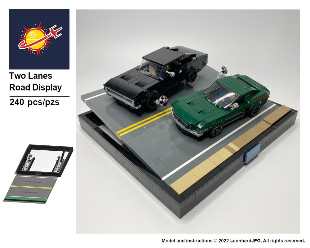 LEGO MOC Two Lanes Road Display by LeonhardJPG | Rebrickable - Build ...
