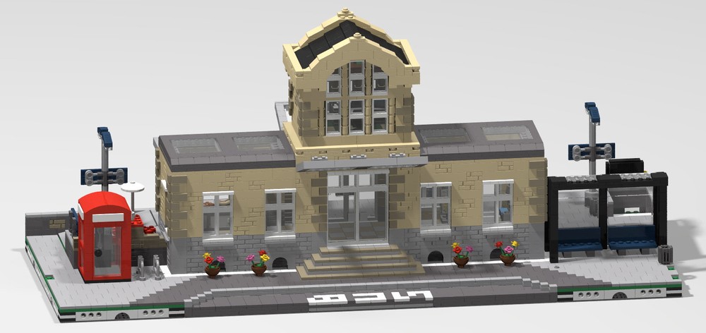 LEGO MOC Classic modern train station by sava13 | Rebrickable - Build ...