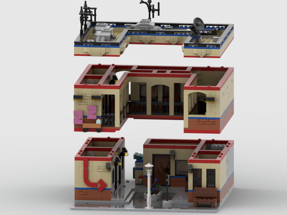Lego Moc Budget Motel Modular By T Nova Rebrickable Build With Lego