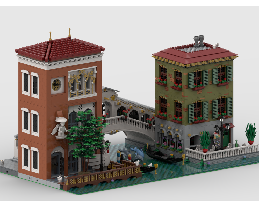 Lego Moc Canal Grande Venice By Cvanhulle Rebrickable Build With Lego