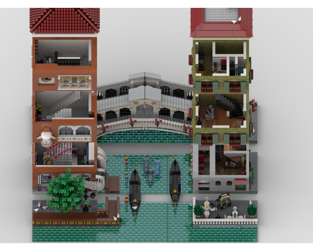 Lego Moc Canal Grande Venice By Cvanhulle Rebrickable Build With Lego