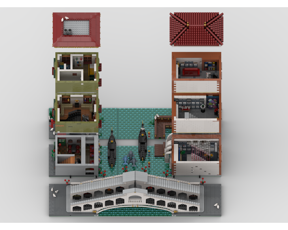 Lego Moc Canal Grande Venice By Cvanhulle Rebrickable Build With Lego