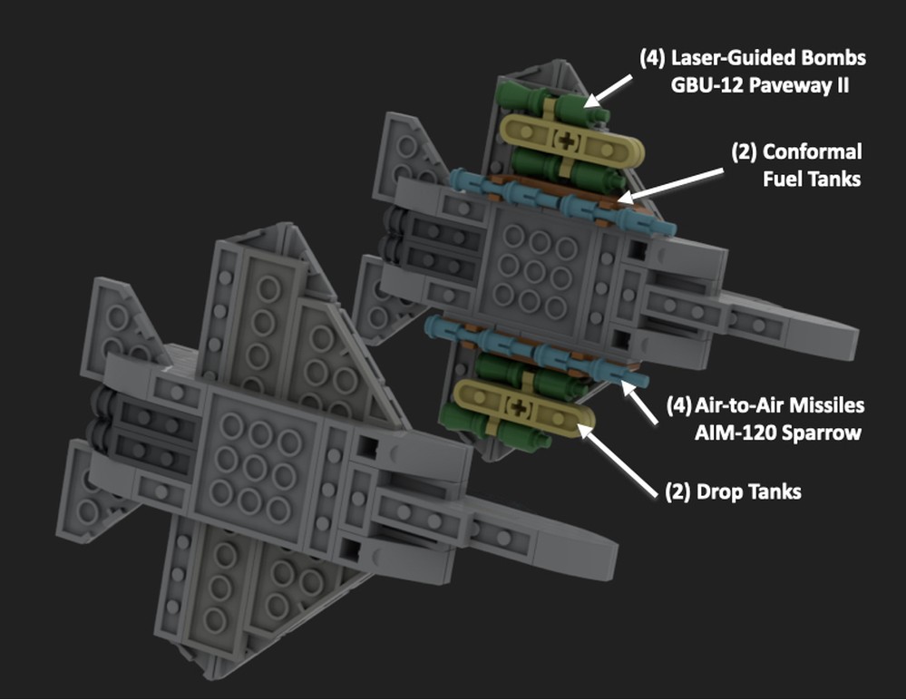 LEGO MOC Mini F-15E Strike Eagle by sabi_wabi | Rebrickable - Build ...