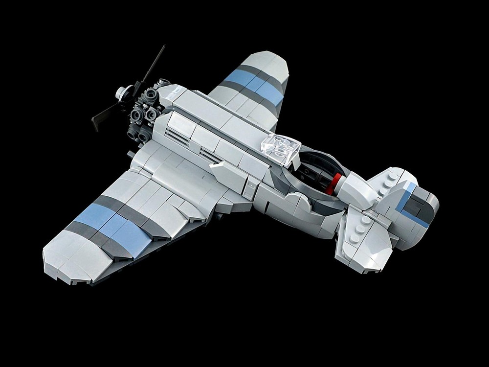 LEGO MOC Gray Fox aircraft / plane by Sylon | Rebrickable - Build with LEGO