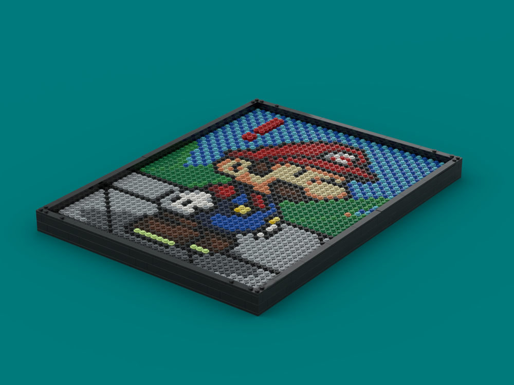 Lego Moc Paper Mario Frame 36x48 By Hrodas Rebrickable Build With Lego