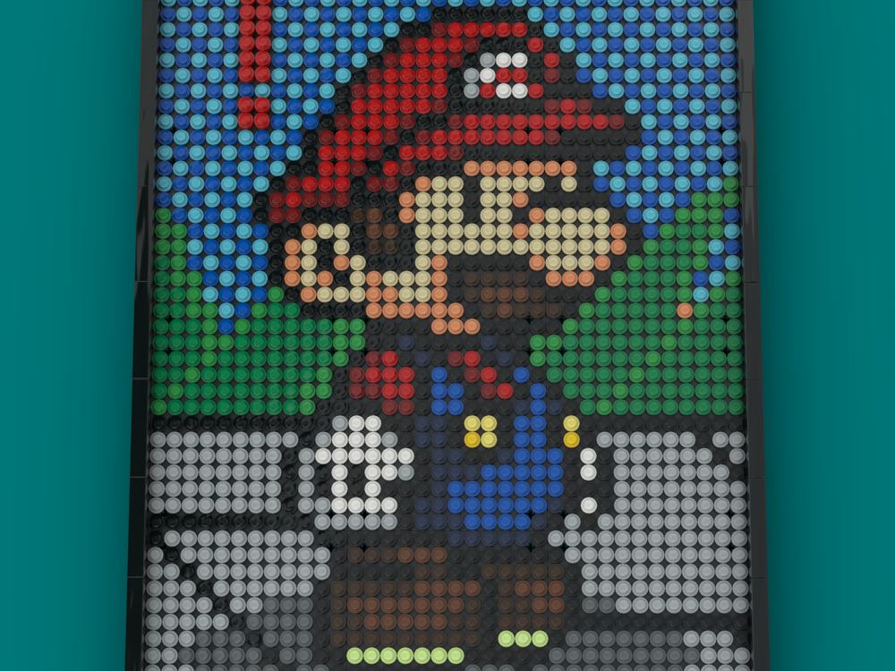 Lego Moc Paper Mario Frame 36x48 By Hrodas Rebrickable Build With Lego