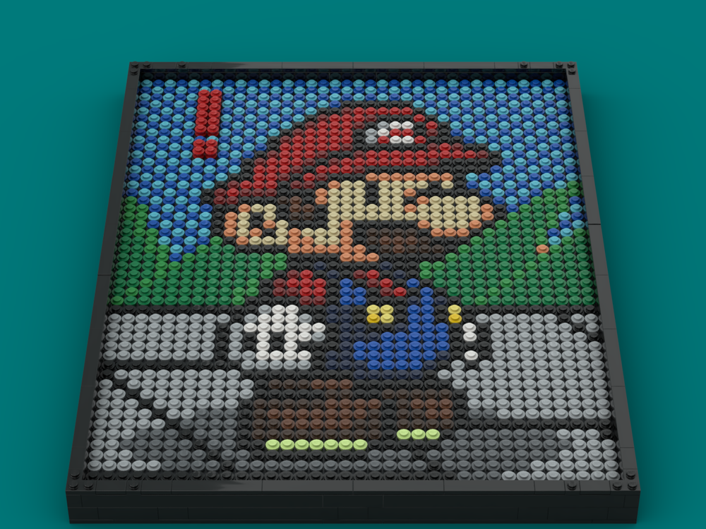 Lego Moc Paper Mario Frame 36x48 By Hrodas Rebrickable Build With Lego