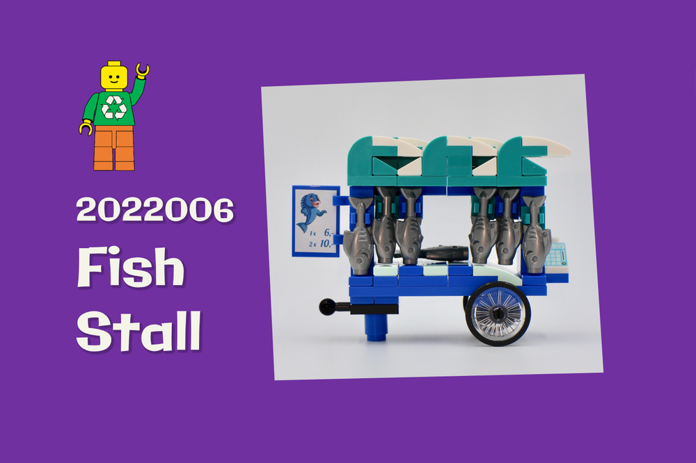 LEGO MOC Fish Stall by Sleeps with LEGO | Rebrickable - Build with LEGO