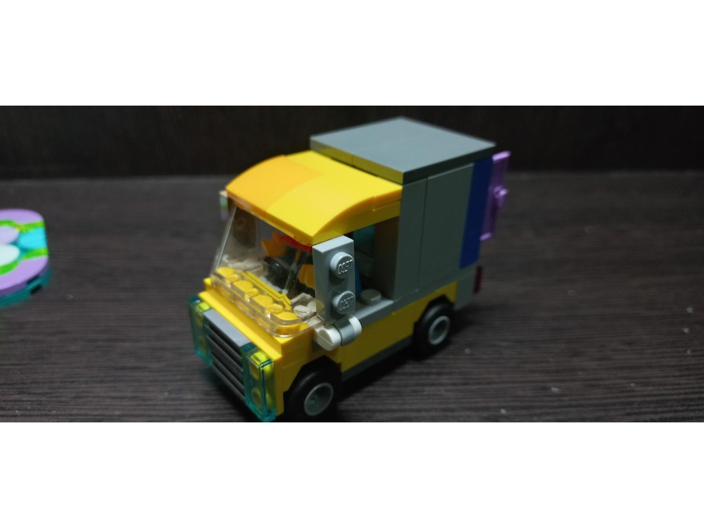 Lego Moc Mini Yellow Delivery Truck By Nitweiy Rebrickable Build