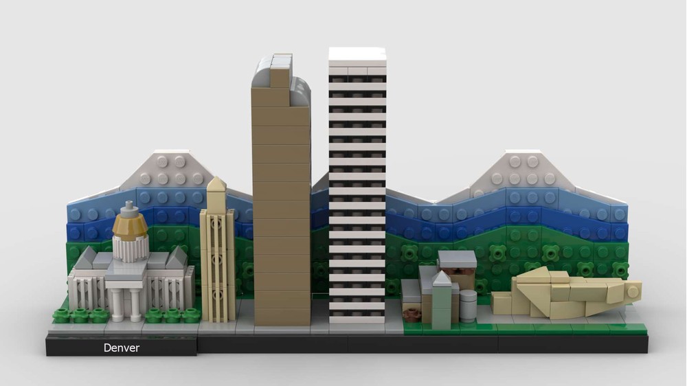 Lego Moc Denver Skyline By Greattobegary Rebrickable Build With Lego
