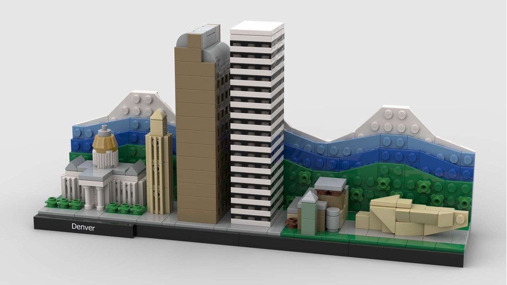 Lego Moc Denver Skyline By Greattobegary Rebrickable Build With Lego