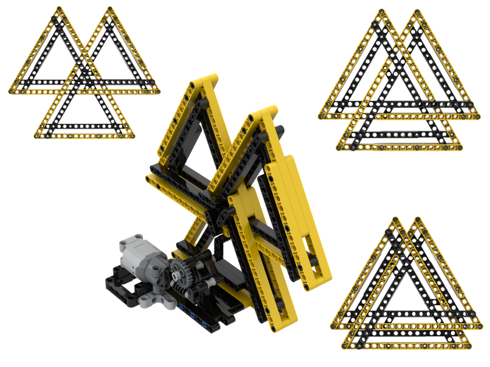 LEGO MOC Kinetic valknut sculpture by jemunoz0 | Rebrickable - Build ...