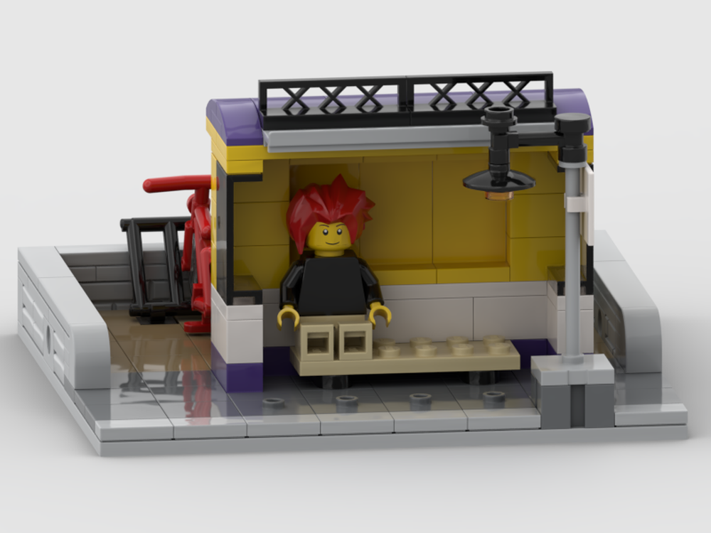 LEGO MOC Bus Stop & Bike Racks, Small Modular by t-nova | Rebrickable ...