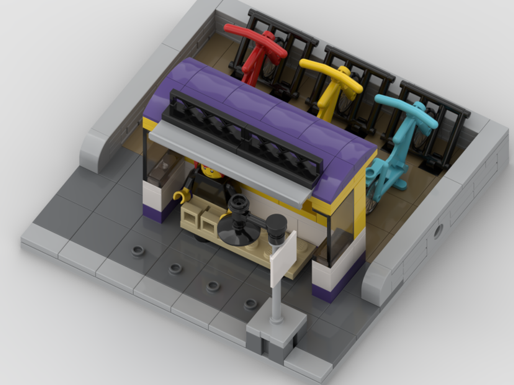 LEGO MOC Bus Stop & Bike Racks, Small Modular by t-nova | Rebrickable ...