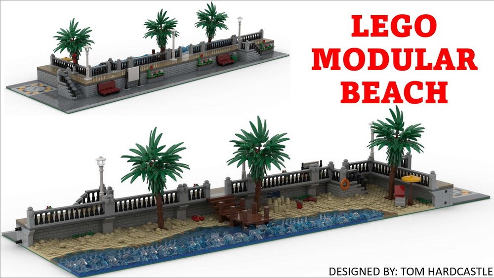 LEGO MOC Modular Beach by Brickwater Bay | Rebrickable - Build with LEGO