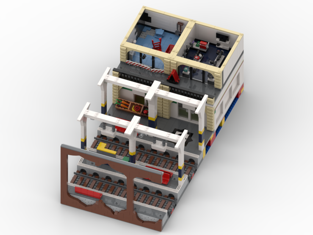 LEGO MOC Underground Station Module #2 by Legofan21 | Rebrickable ...