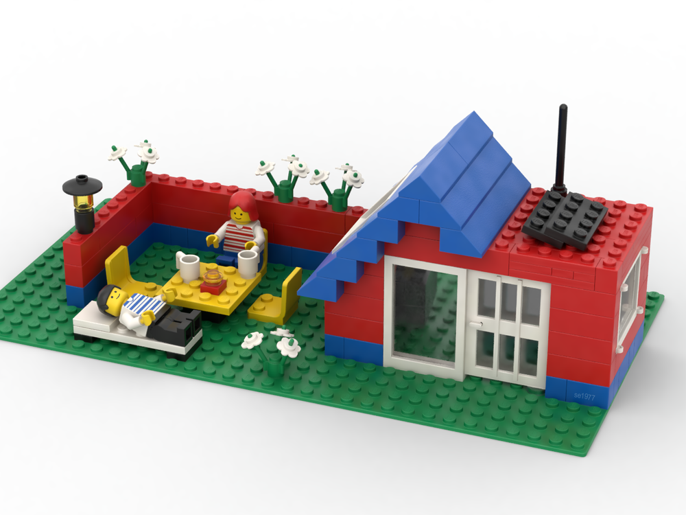 LEGO MOC 6370 Garden house with big tv by se1977 | Rebrickable - Build ...