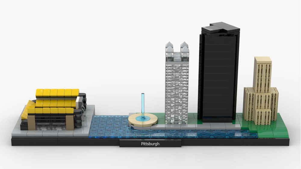 LEGO MOC Pittsburgh Skyline by GreatToBeGary | Rebrickable - Build with ...