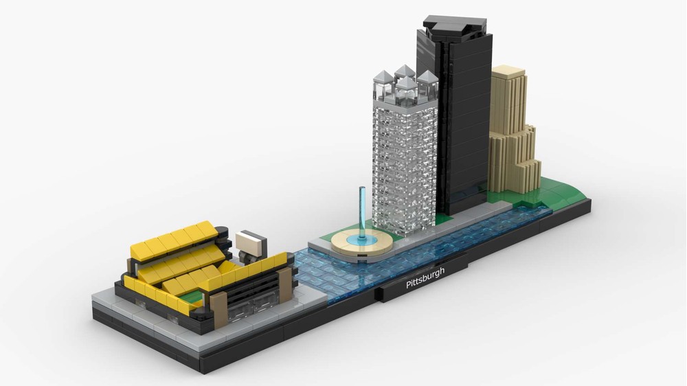 Lego Moc Pittsburgh Skyline By Greattobegary Rebrickable Build With