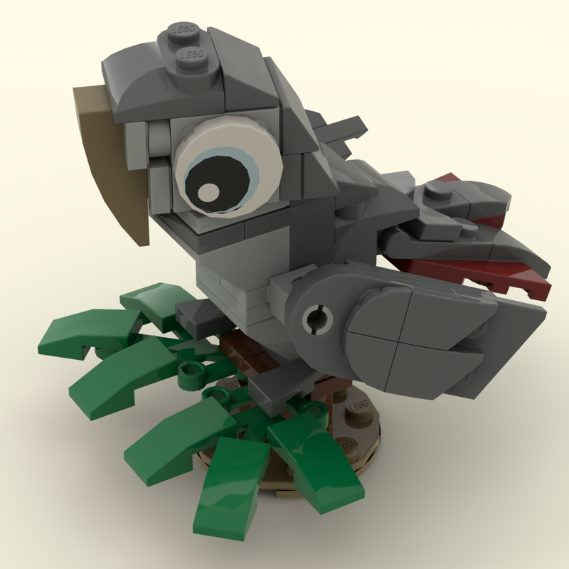 LEGO MOC 30581 Grey Parrot Color Variant by zero_g_is_fun | Rebrickable ...