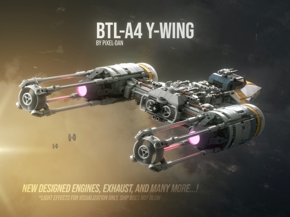 LEGO MOC PiXEL-DANs BTL-A4 YWING Gold Squadron // 75172 - Modification // UCS Style // MINIFIG ...