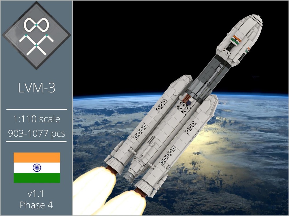 LEGO MOC 1:110 LVM3 (GSLV Mk III) by Foggy0utri Design Bureau ...