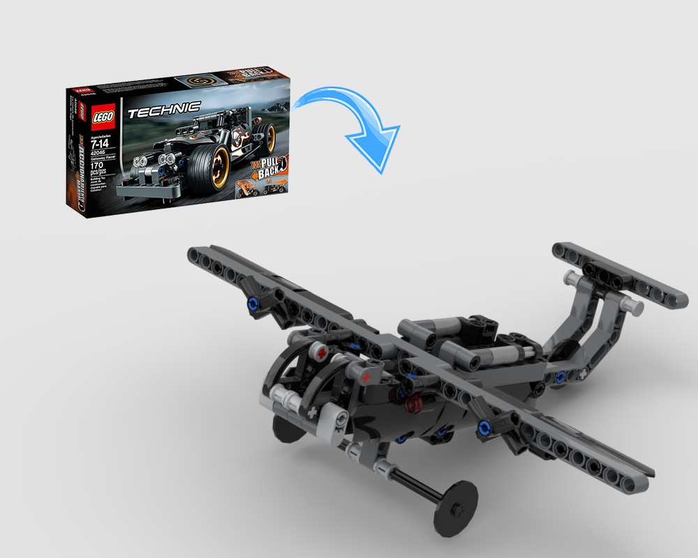 LEGO MOC Airplane 42046 Alternative by ErikGS | Rebrickable - Build ...