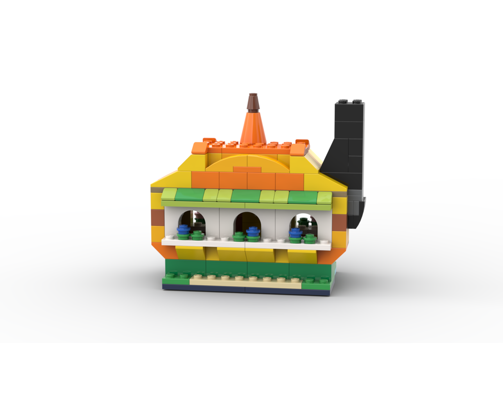 Lego Moc 11011 Pumpkin House By Lenarex Rebrickable Build With Lego