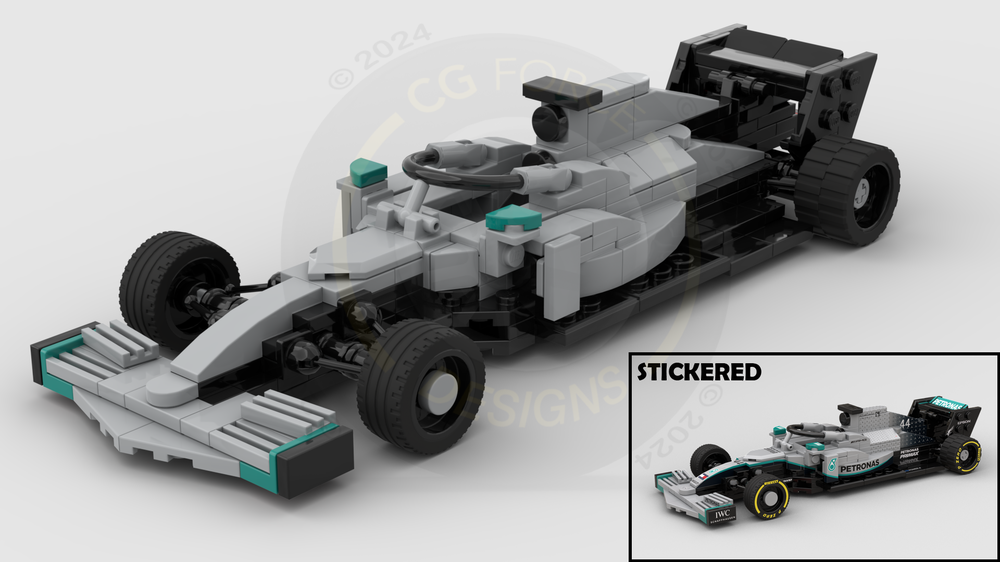 LEGO MOC F1 Mercedes W10 by CGForceDesigns | Rebrickable - Build with LEGO