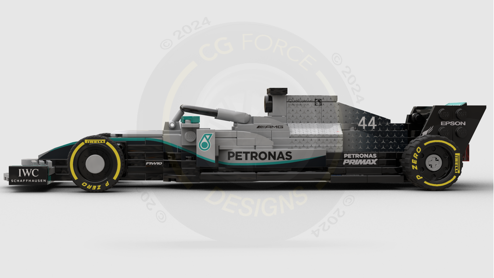 LEGO MOC F1 Mercedes W10 by CGForceDesigns | Rebrickable - Build with LEGO