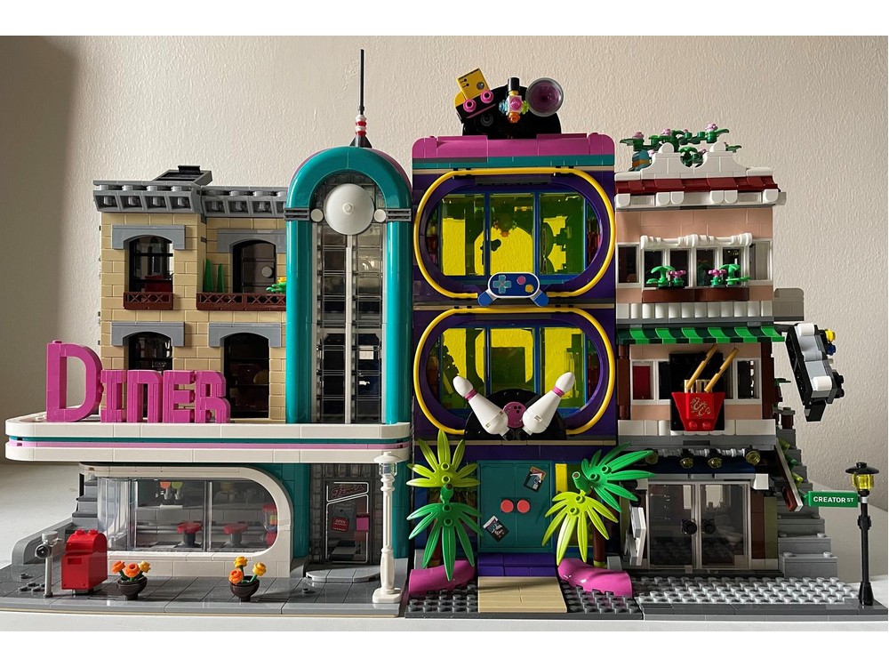 Lego Moc Roller Disco Arcade 3 Storey Modular Alternate Build 2x41708