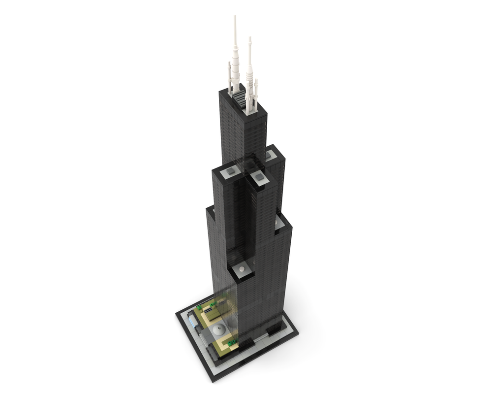 LEGO MOC-127024 Willis Tower (Sears Tower) 1:800 Scale by SPBrix ...