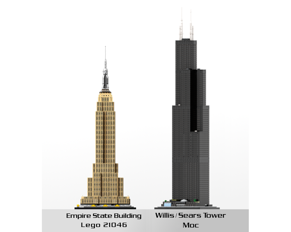 LEGO MOC-127024 Willis Tower (Sears Tower) 1:800 Scale by SPBrix ...