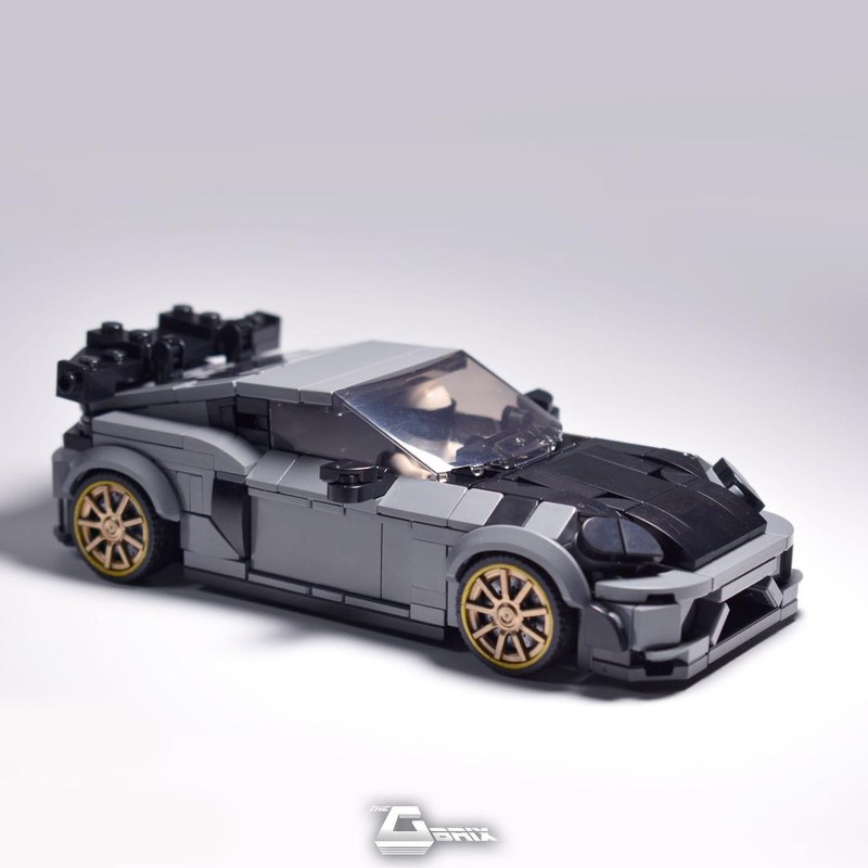 LEGO MOC Porsche 718 GT4 RS - 8wide SC MOC - Dark and Light Bluish Gray ...
