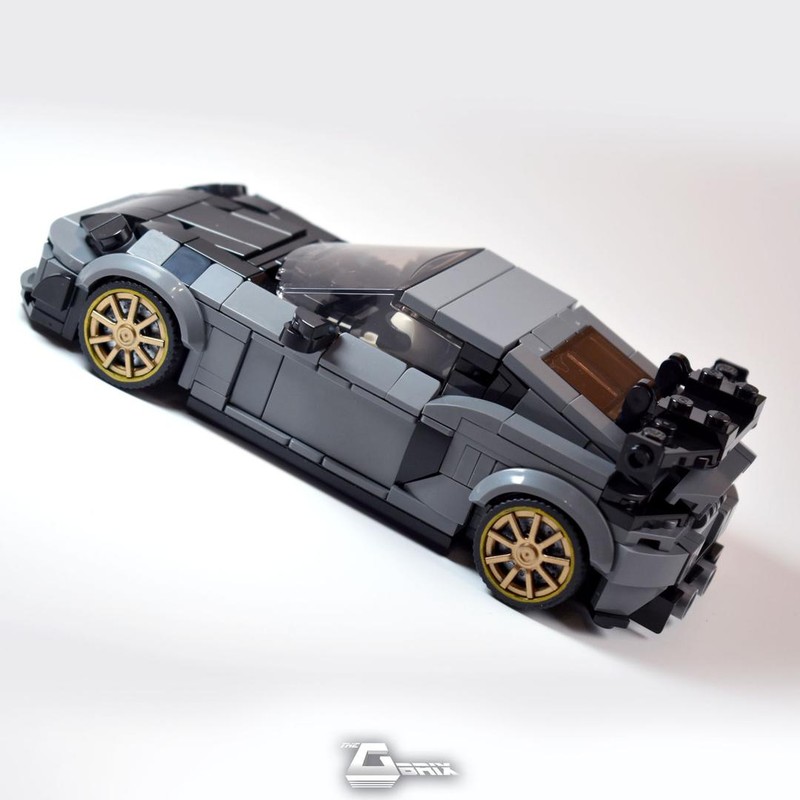 LEGO MOC Porsche 718 GT4 RS - 8wide SC MOC - Dark and Light Bluish Gray ...