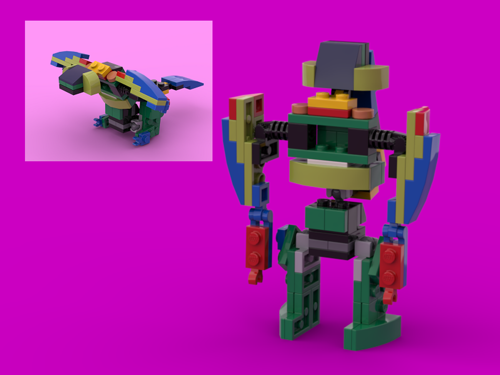 LEGO MOC Wyvern transformer from LEGO Creator set 31031; Rainforest ...