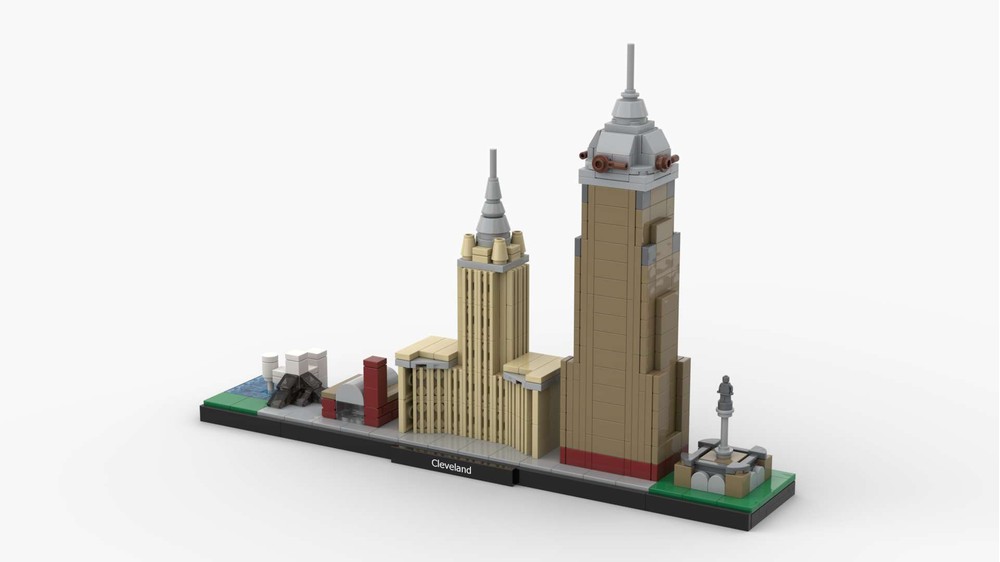 LEGO MOC Cleveland Skyline by GreatToBeGary | Rebrickable - Build with LEGO
