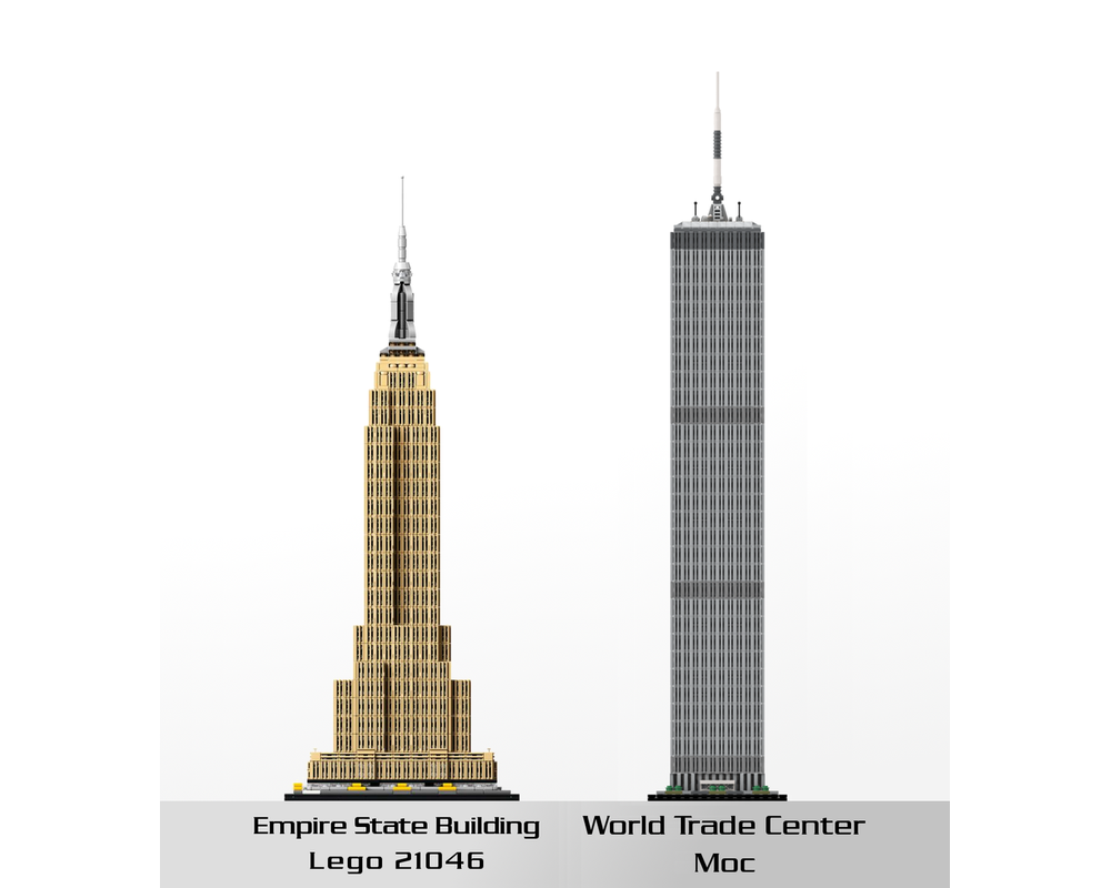 Lego Moc World Trade Center 1800 Scale North Tower By Spbrix