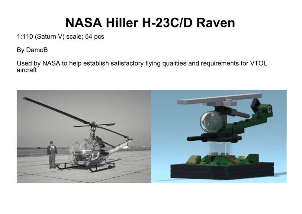 LEGO MOC DamoB's NASA Hiller H-23C Raven by DamoB | Rebrickable - Build ...