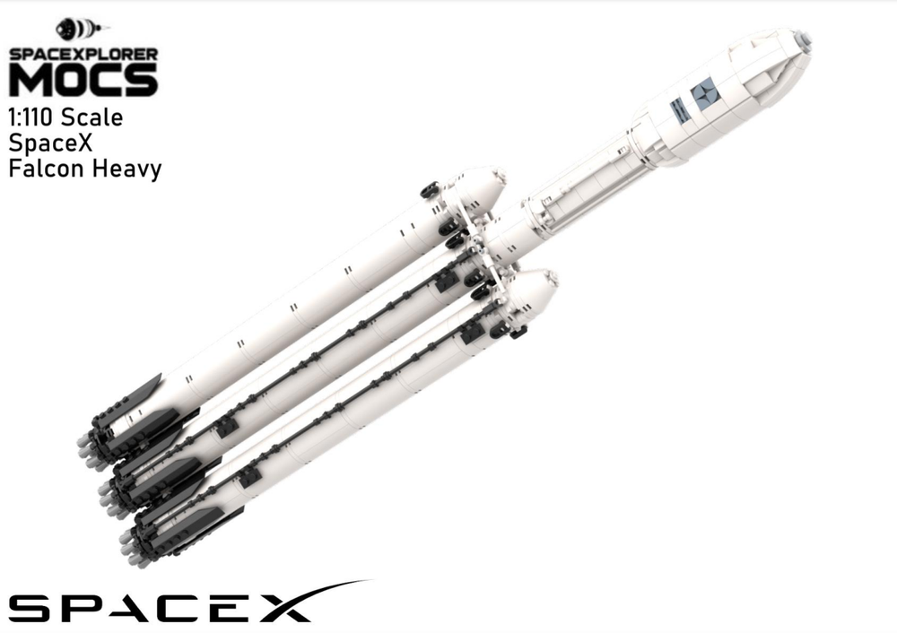 LEGO MOC 1:110 Scale SpaceX Falcon Heavy by SpaceXplorer MOCs ...