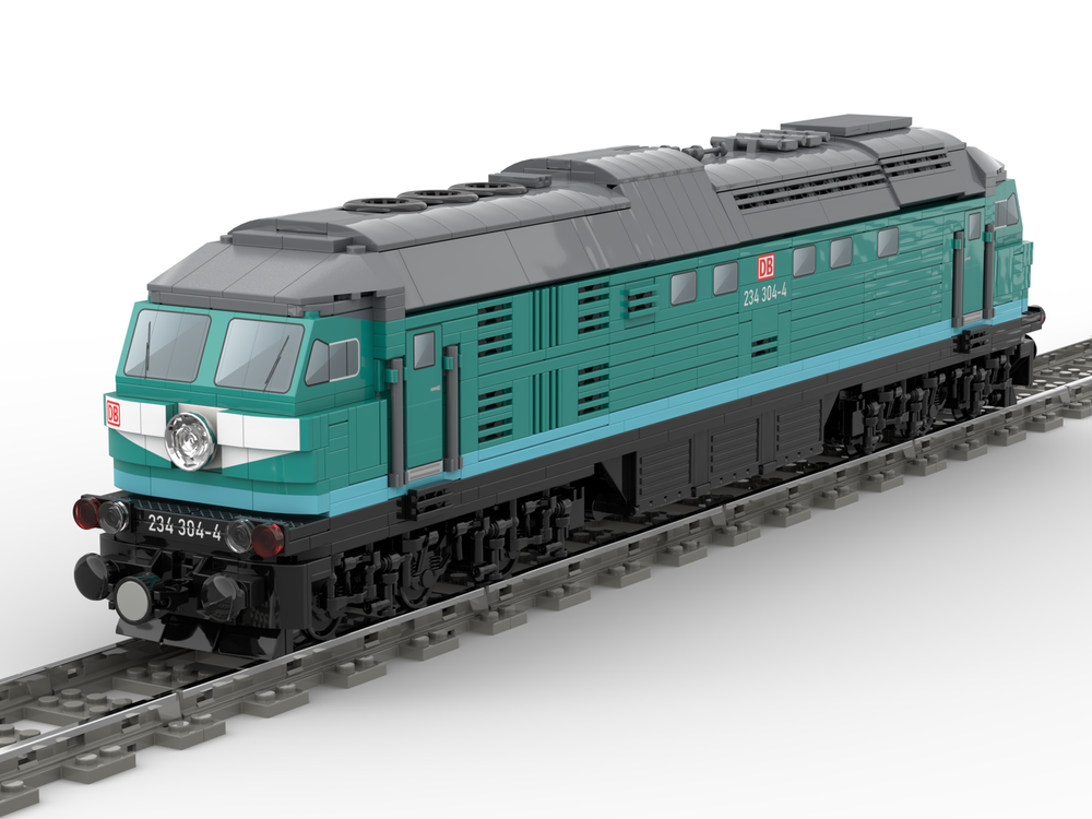 Lego Moc Diesel Locomotive Br234 304 4 By Langemat Rebrickable