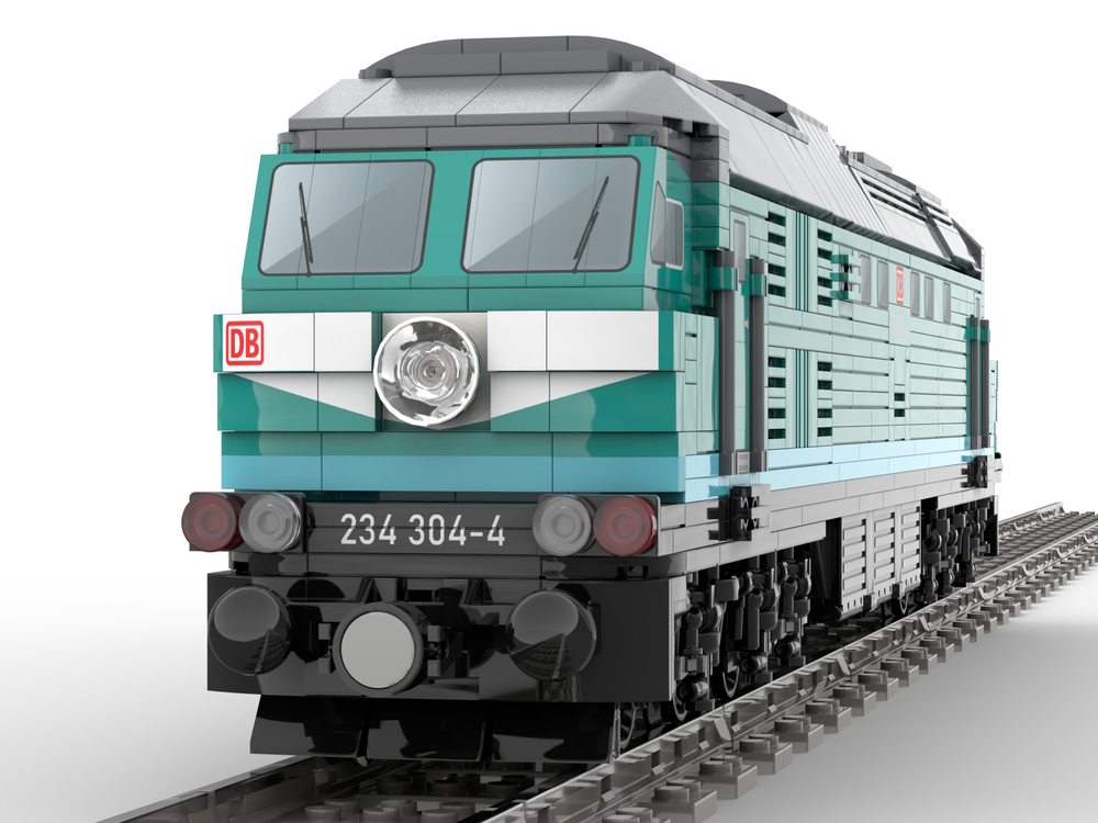 Lego Moc Diesel Locomotive Br234 304 4 By Langemat Rebrickable