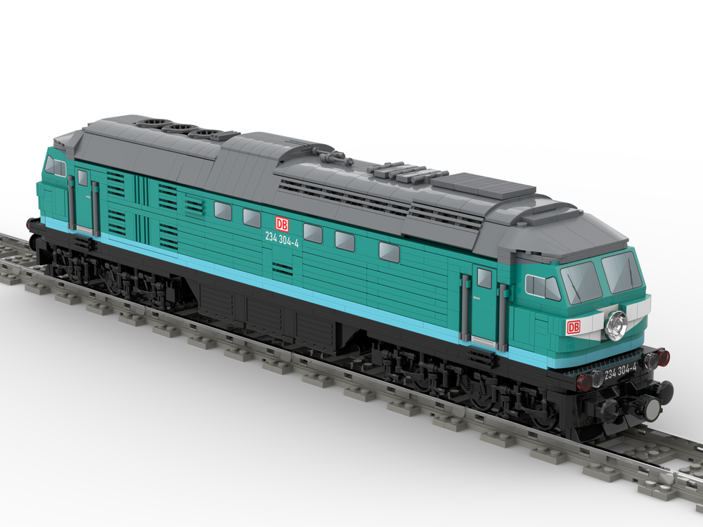 Lego Moc Diesel Locomotive Br234 304 4 By Langemat Rebrickable